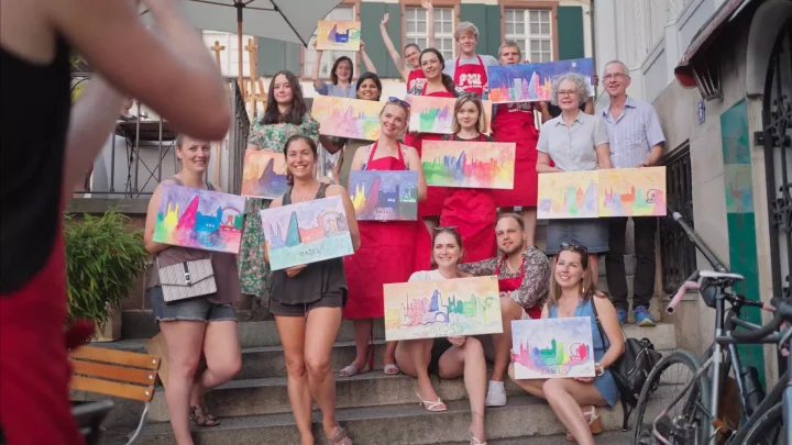 Art Night Team Building Activity: The Paint & Sip Fun | Creative Team ...